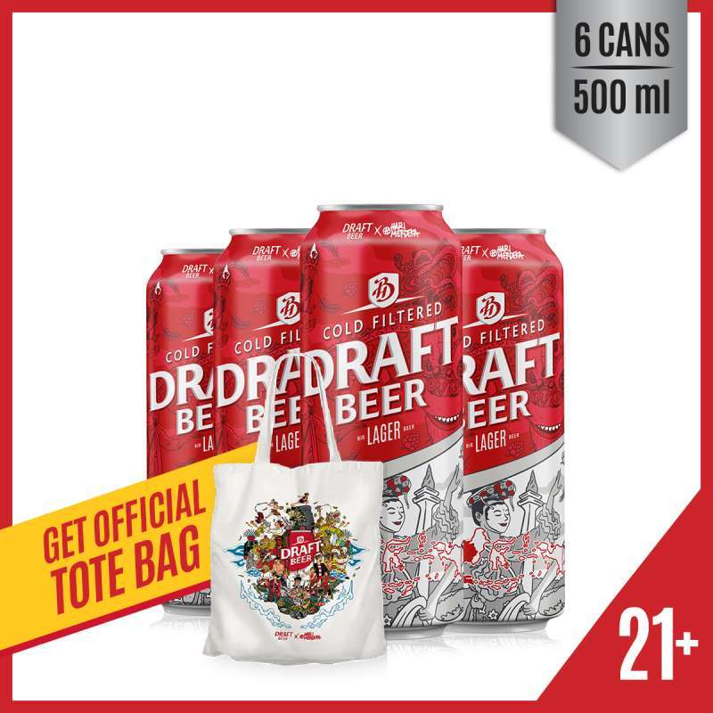 Jual Draft Beer X Hari Merdeka / Bir Lager+Totebag [6can/500ml] di ...