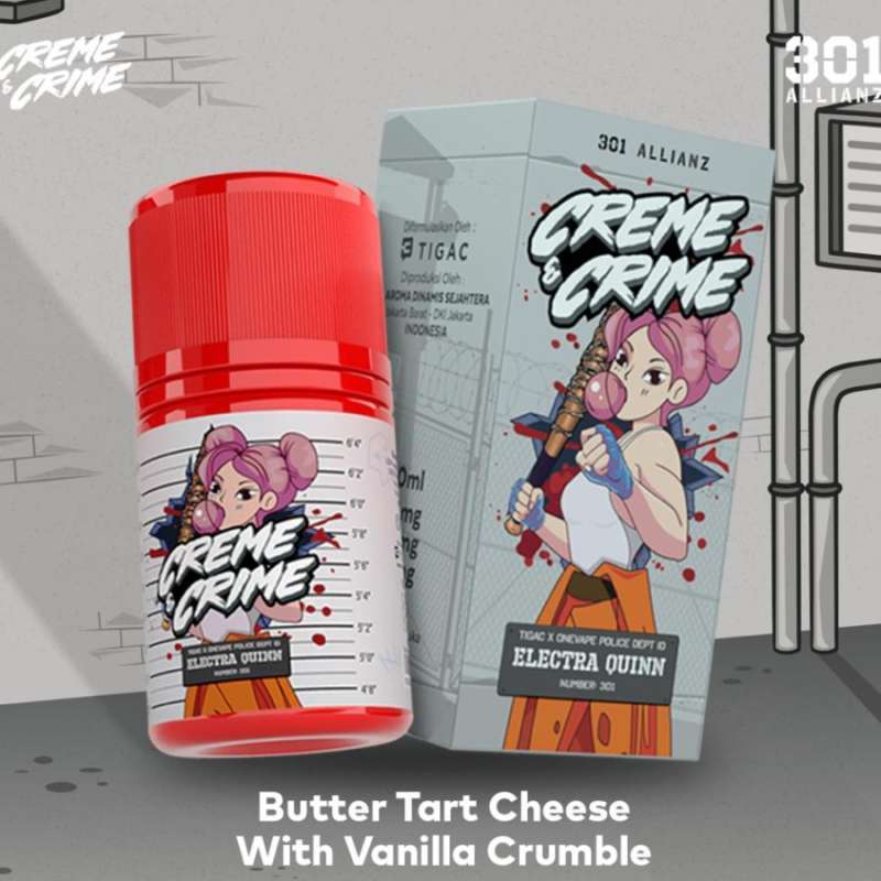 Jual Creme and Crime Electra Quinn Butter Tart Cheese 60ML / Tigac ...