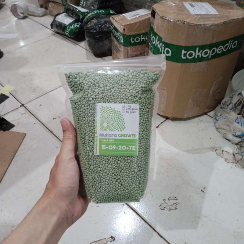 Promo pupuk npk mutiara grower 1 kg, pupuk npk hijau, pupuk npk 15-09 ...