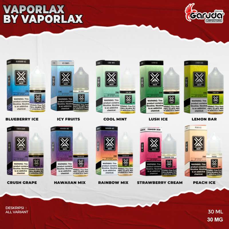 Jual Liquid Saltnic Vaporlax By Vaporlax Salt 30ml 30mg Bercukai di ...