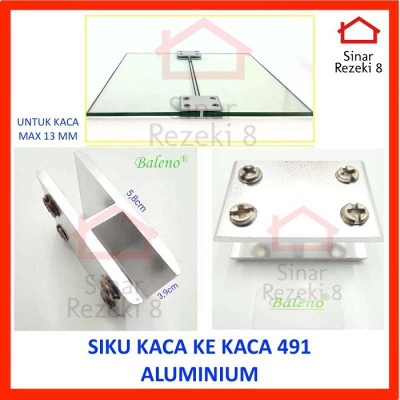 Jual Siku Penjepit Kaca 491 / Ambalan Bracket Konektor Siku Sambungan ...