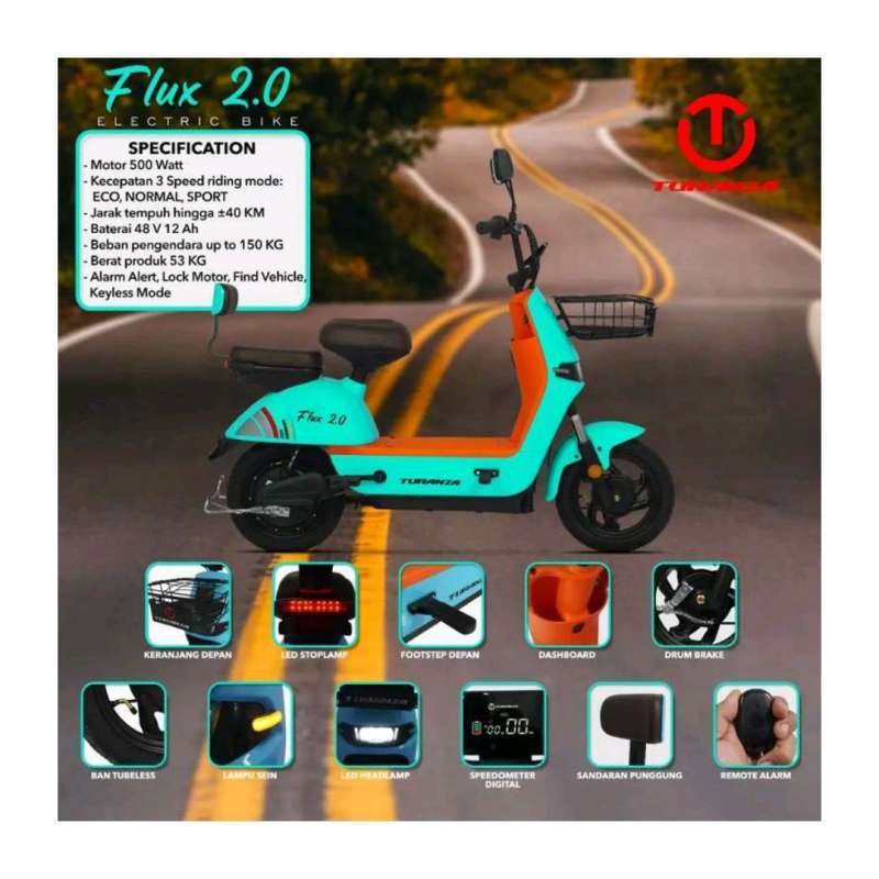 Jual Sepeda Listrik E-bike Turanza Flux 2.0 Di Seller Toko Jaya Toys ...