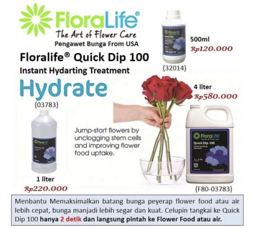 Jual Florallife Quick Deep 4Litter - Barang Florist Pengawet Penyegar ...