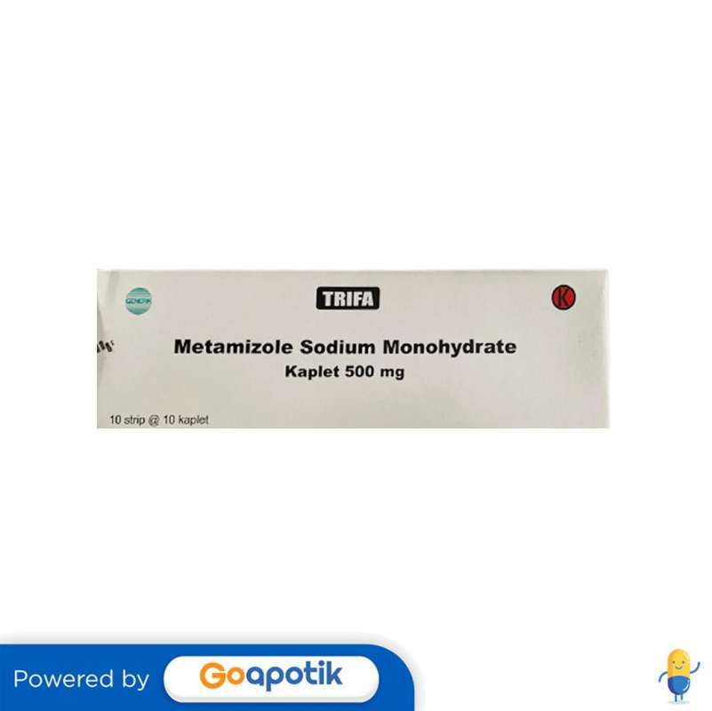 Jual METAMIZOLE SODIUM MONOHYDRATE TRIFA 500 MG BOX 100 KAPLET di ...