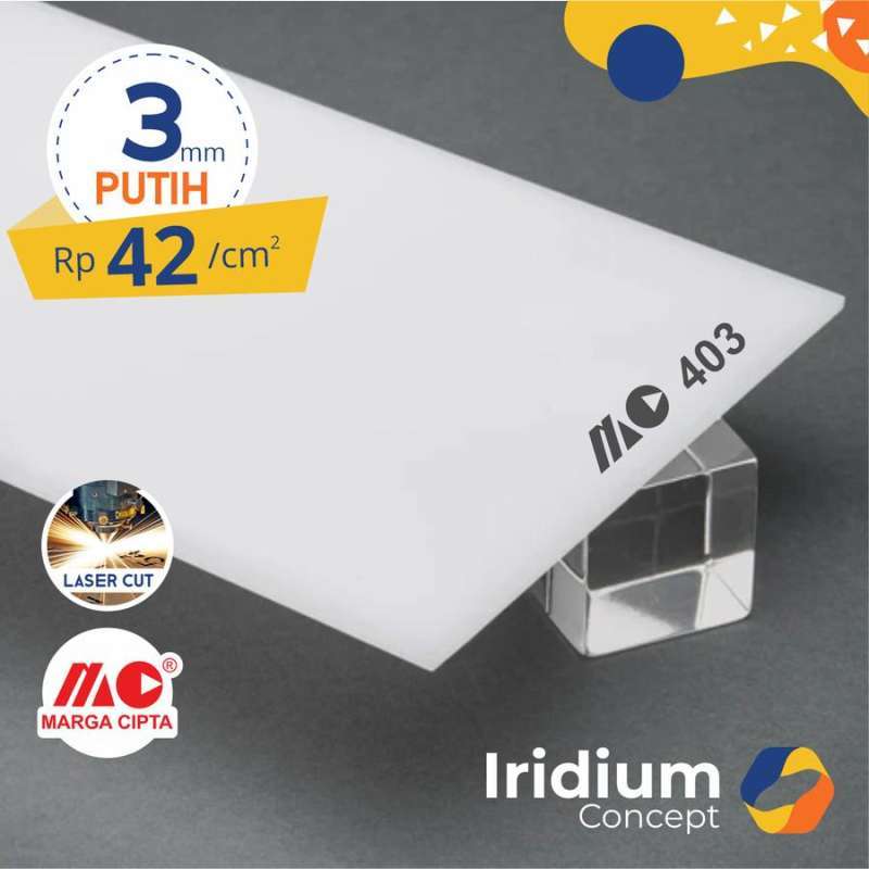 Jual Akrilik Lembaran Putih 3mm / Acrylic Sheet White 3 mm Custom Laser ...