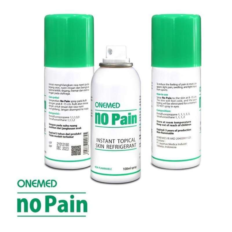 Jual ONEMED NO PAIN INSTANT TOPICAL SKIN REFRIGERANT SPRAY 100 ML di Seller Apotek Sobat Medika ...