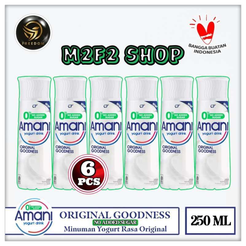 Jual Amani Yogurt Drink Original Goodness - 250 Ml (kemasan 6 Pcs) - With Sugar / Dengan Gula Di ...