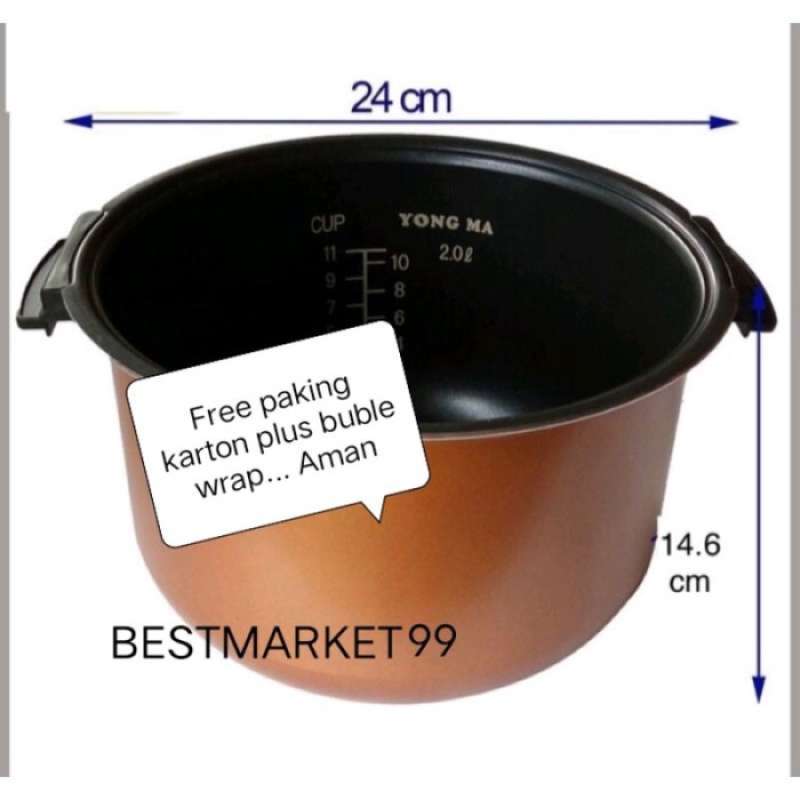 Promo Panci Yongma Ceramic Inner Pot Magic Com Yong Ma 2 Liter Wing Non