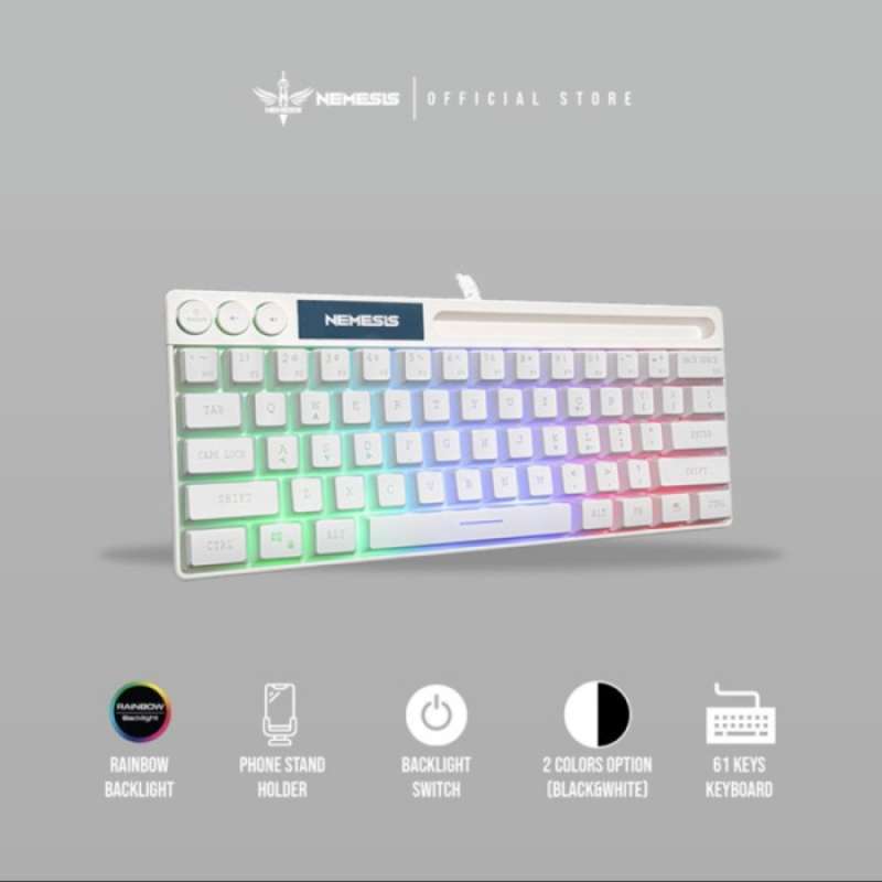 Promo NYK K06 Eris USB Wired Gaming RGB Keyboard Membrane with Phone ...
