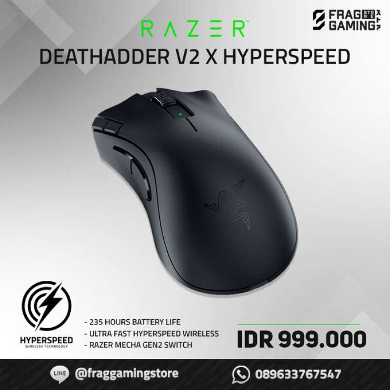 Promo Razer DeathAdder V2 X / V2X HyperSpeed Wireless Gaming Mouse ...