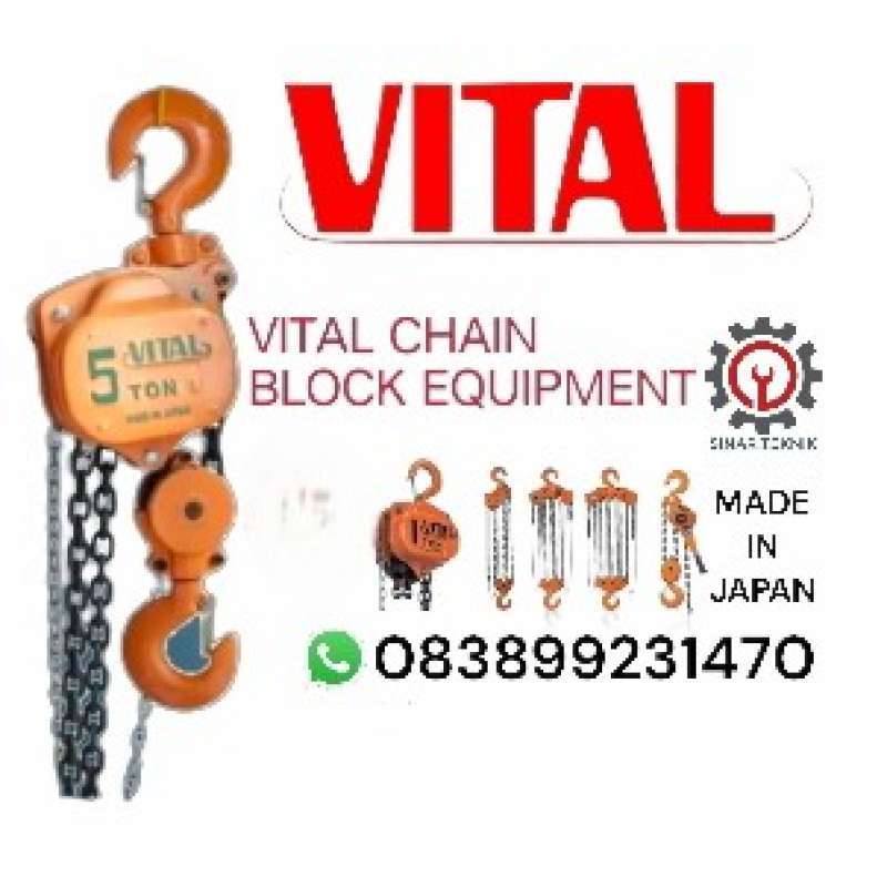 Promo CHAIN BLOCK 5 TON 5 METER VITAL MADE IN JAPAN Diskon 23% di ...