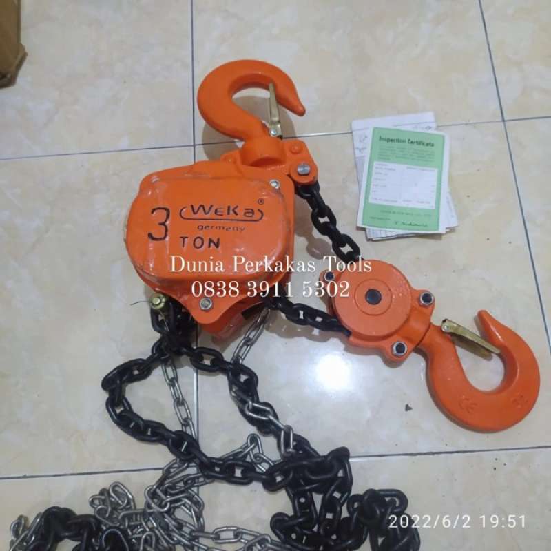 Promo Takel Manual / Chain Block WEKA 3 Ton x 10 Meter Alat Angkut ...