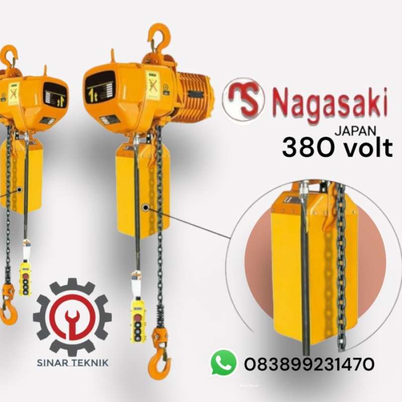 Promo Electric chain hoist 1 ton x 20 meter 380 volt nagasaki japan ...