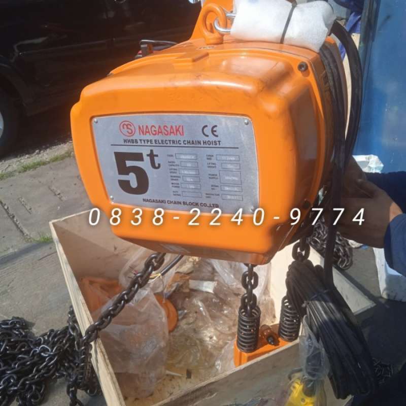 Promo Crane Electric Chain Hoist 5 Ton 20 Meter Katrol Listrik NAGASAKI ...