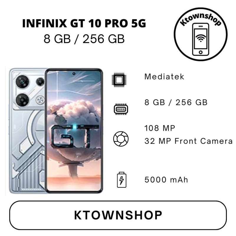 Jual INFINIX GT 10 PRO 5G 8/256 GARANSI RESMI ( PROMO ) di Seller Ktownshop - Semolowaru, Kota ...