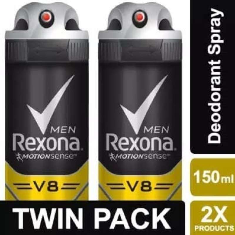 Jual Rexona Men Anti Perspirant Deodorant Spray V8 150ml Twin-Pack di Seller TRASALE - Setu ...