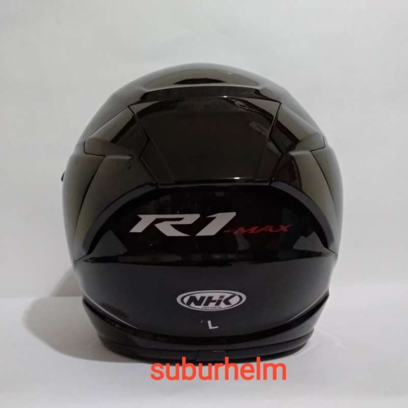 Promo Helm Nhk R1 Max Solid Black Doff Dan Glossy Half Face Double ...