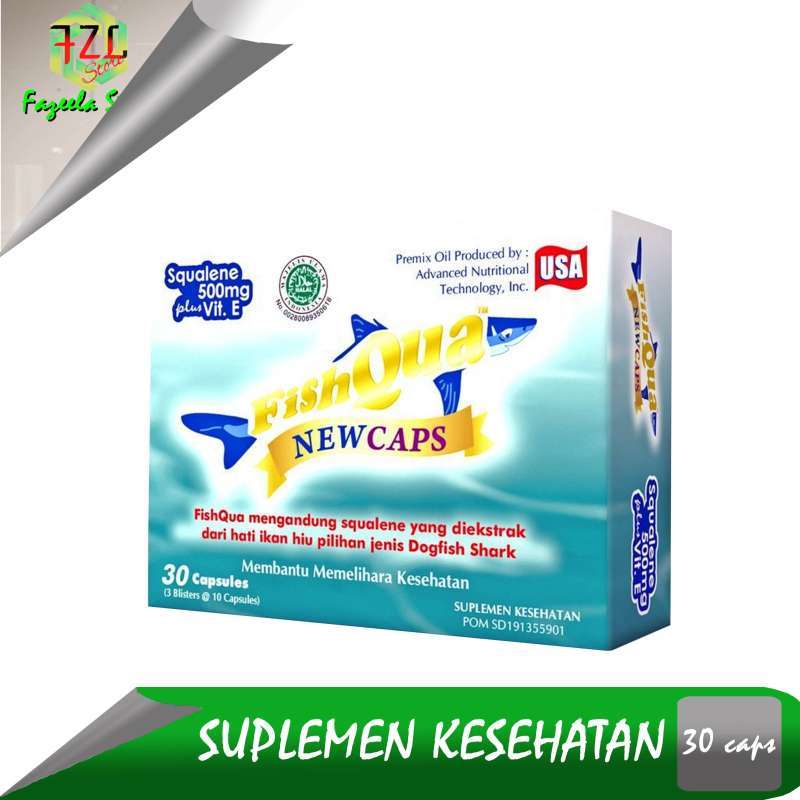 Jual Fishqua New Caps isi 30 Capsul - Ekstrak Hati Ikan Hiu (Doglish ...