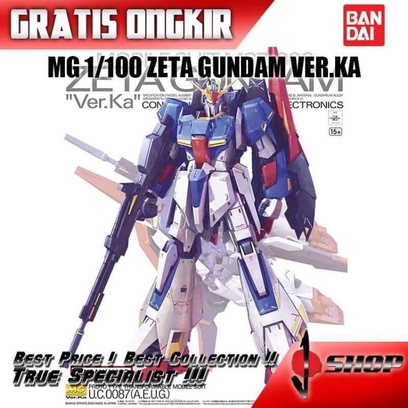 Jual MG 1/100 ZETA GUNDAM VER.KA / VER KA di Seller J-SHOP INDONESIA - Gundam Fort | Blibli