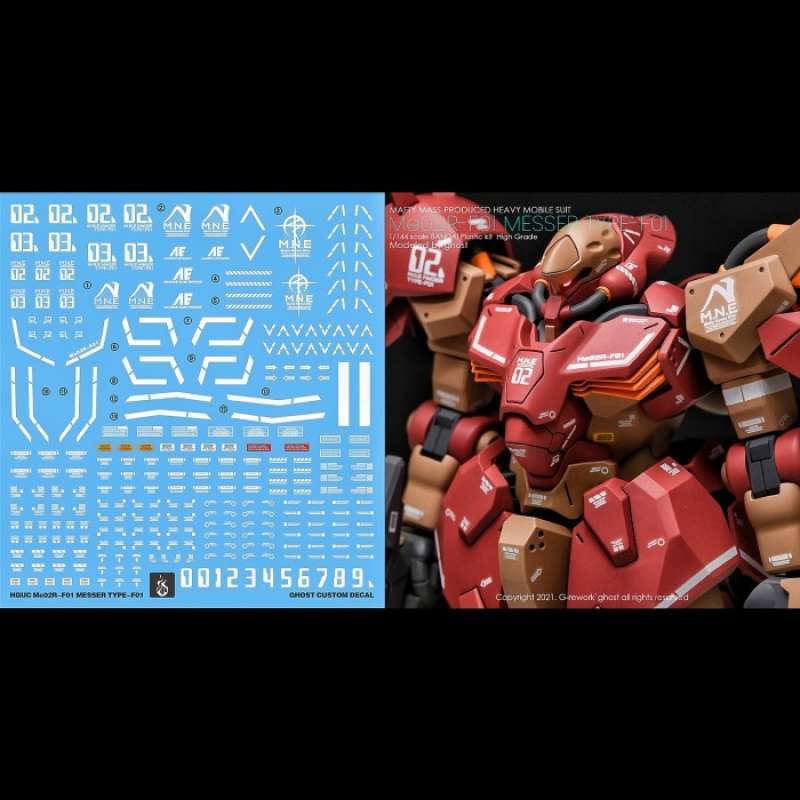 Promo Hg Messer Type F01 Water Decal Ghost Custom Decal Diskon 29% Di ...
