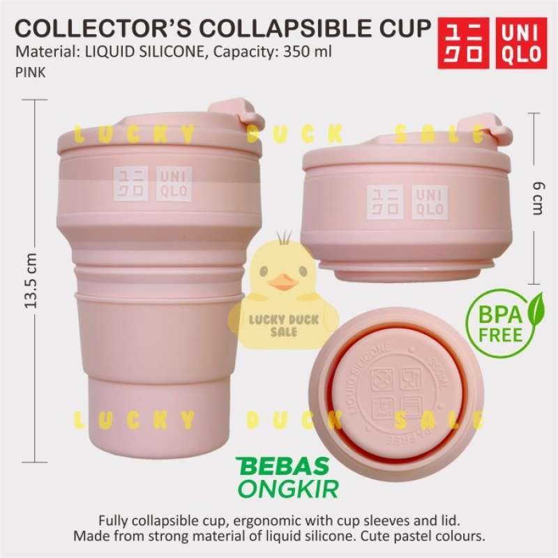 Promo Uniqlo Tumbler Cup Mug Foldable Collapsible Travel Gelas Lipat ...
