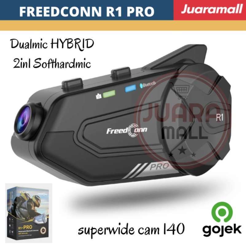 Promo Intercom R1 Pro Bluetooth Helm Freedconn R1 Pro Action Cam 2K R1 ...