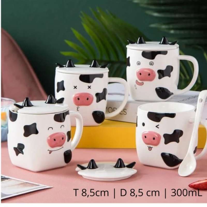 Promo Kawaii-Ushi Mug Keramik Sapi Cow Lucu | Gelas Koleksi Sapi Cow ...