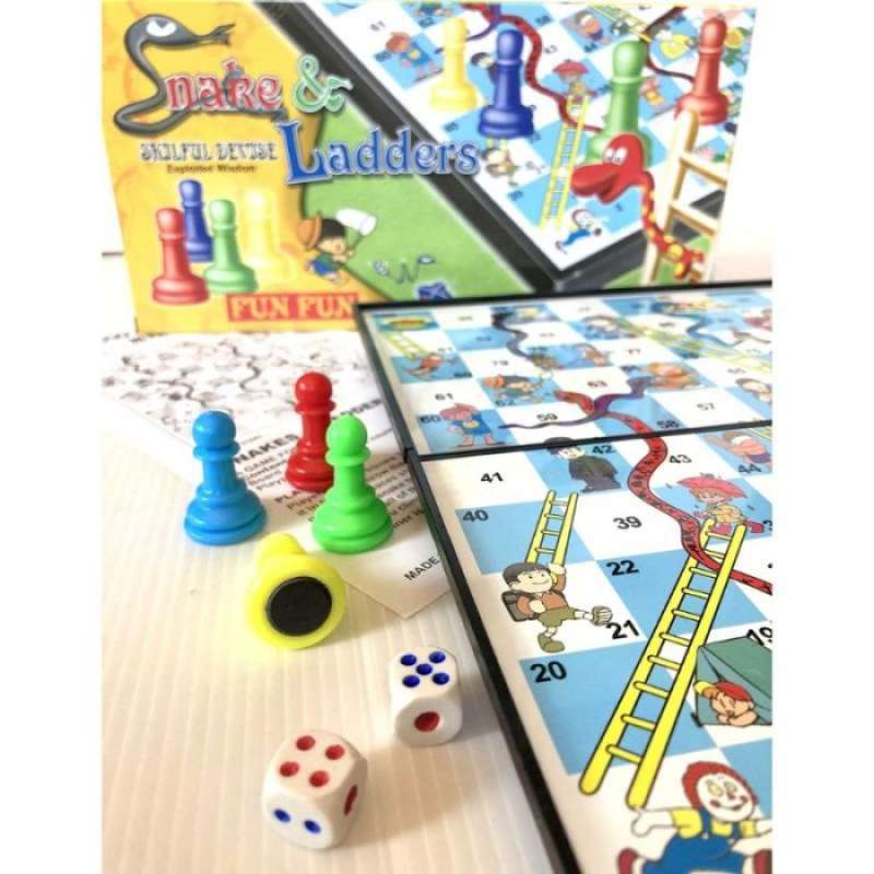 Promo Snakes & Ladders Magnetic Board Game/mainan Edukasi Ular Tangga ...