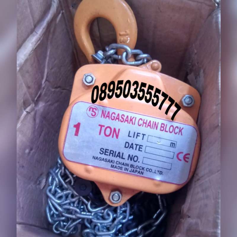 Promo Nagasaki Chain Block 1 Ton x 5 Meter - Chain Hoist - Takel Diskon ...