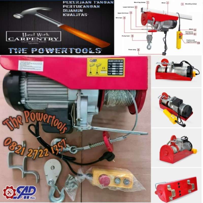 Promo Katrol Elektrik / Mini Electric Hoist Capacity Pa800 Sling 20 ...