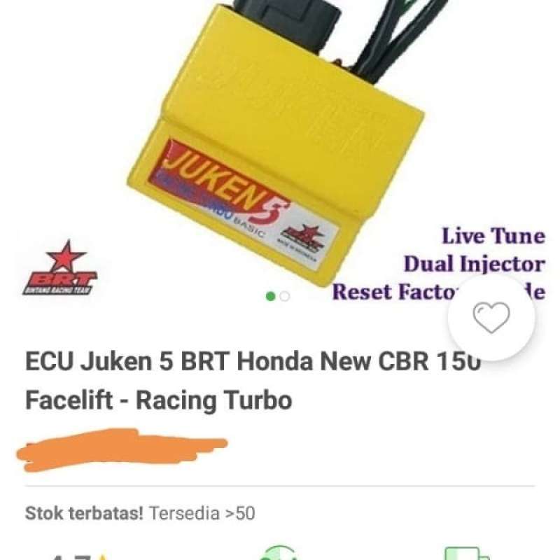 Promo Ecu Juken 5 Racing Turbo Cbr 150 Diskon 17% Di Seller Golden ...