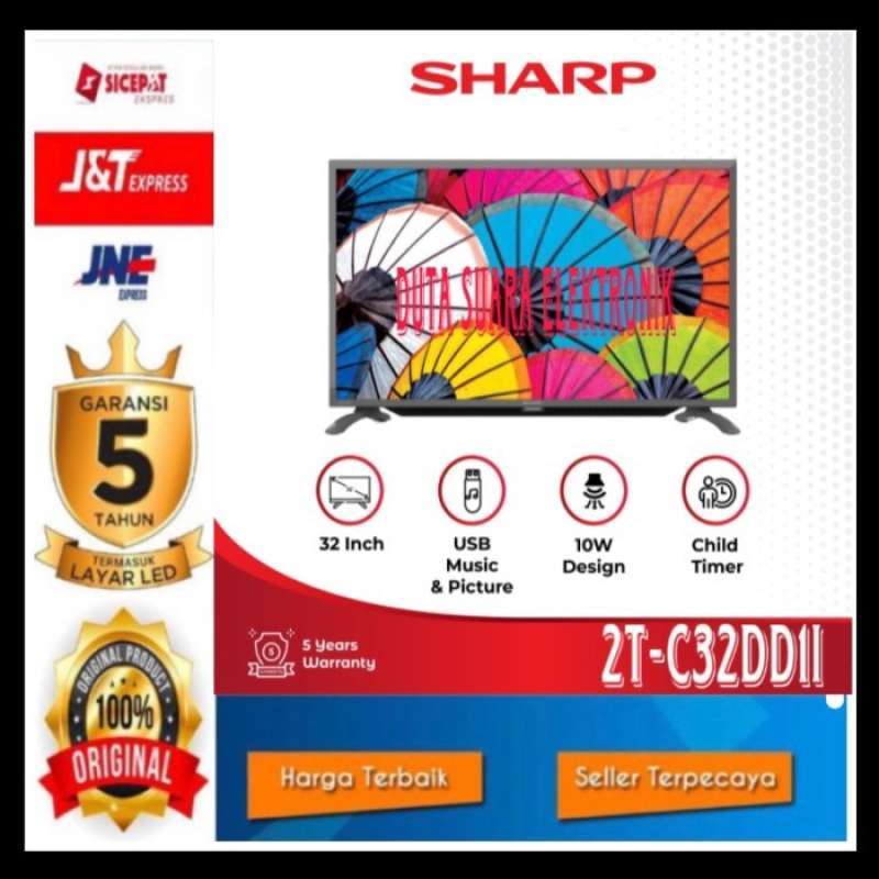 Jual Tv Led Sharp 32 Inch 32Sa4102I Usb Movie Garansi Resmi Sharp 5 ...