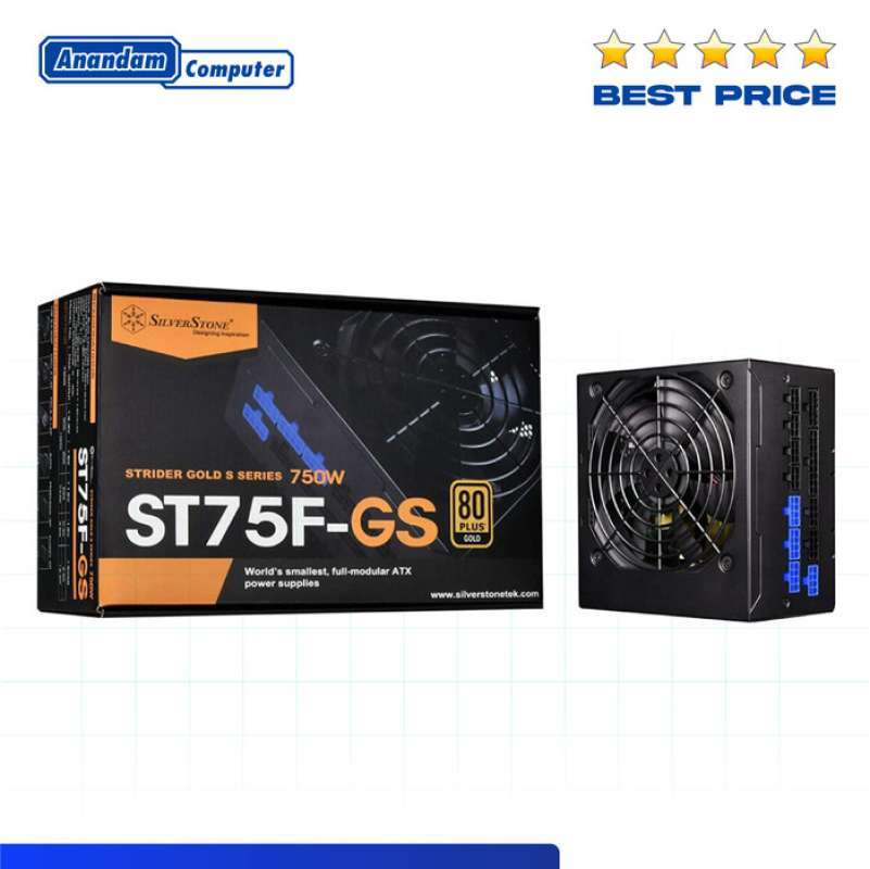 Jual Silverstone ST75F-GS - 750W 80+ Gold Power Supply PSU FULL Modular ...