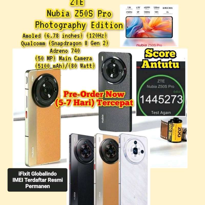 Jual Nubia Z50s Pro (5g-nfc) (photography Edition) (snapdragon 8 Gen 2) (original Baru Imei ...