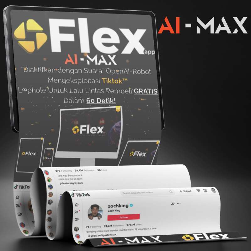 Promo Flex App - Original Robot AI-TikTok Trafik Gratis, Penjualan Otomatis, Pengunjung Pembeli ...