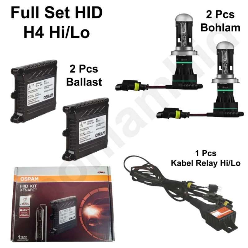 Promo Lampu Hid Mobil Osram Xenarc H4 6000k (osram Genuine) Diskon 1% ...