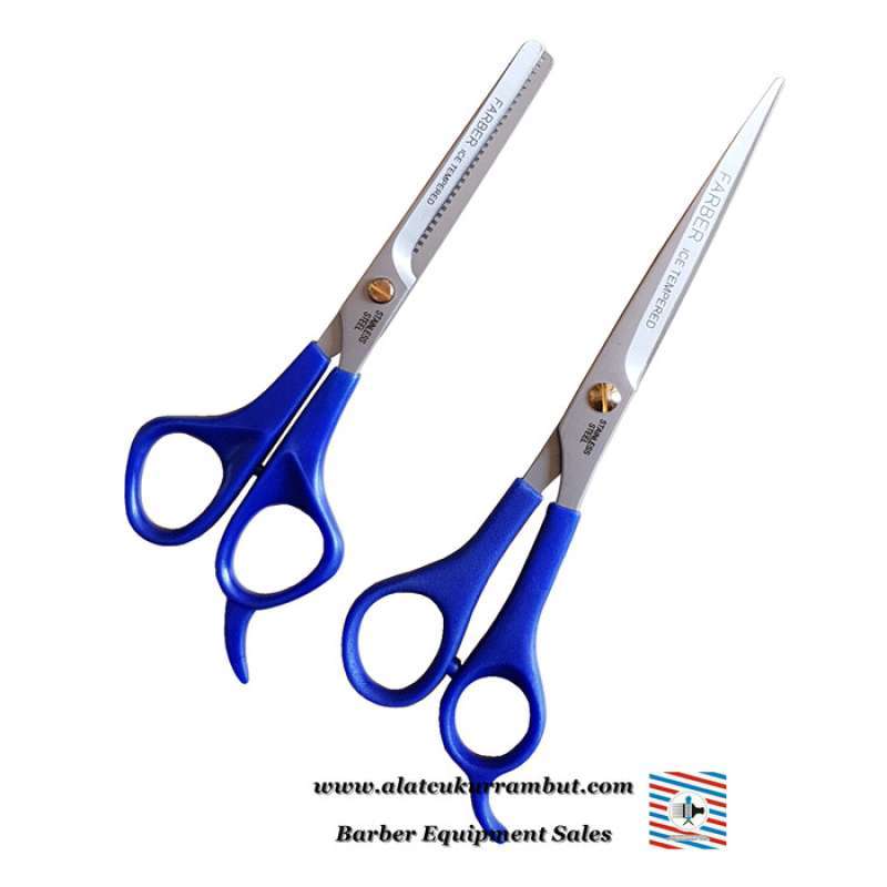 Promo Gunting Potong Sasak Penipis Cacah Rambut 1 Set Farber Murah ...