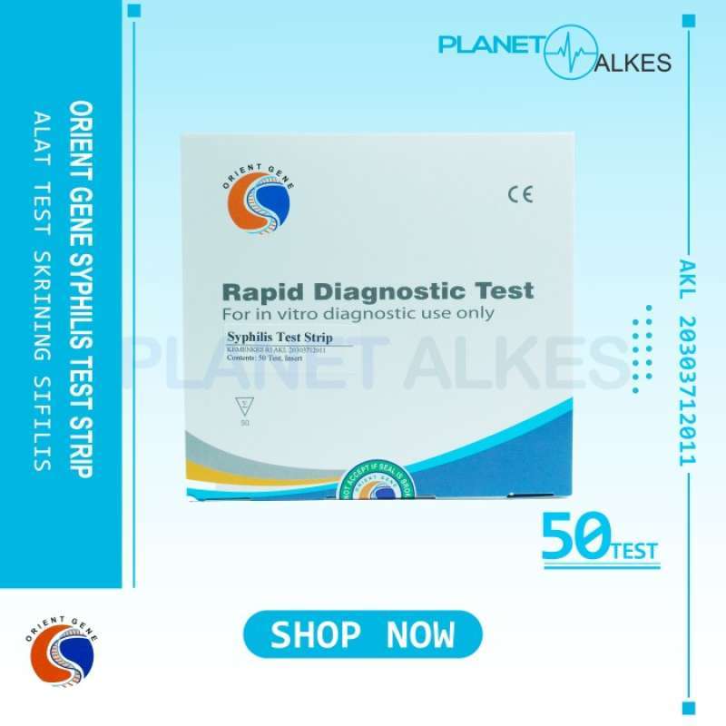 Promo Orient Gene Syphilis Test Strip / Rapid Tes Sifilis Strip Isi 50 ...