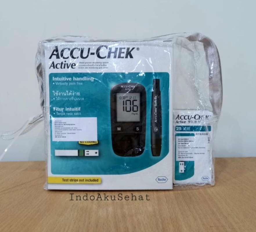 Promo Alat Cek Gula Darah Accu-Check Active + 25 Strip Accu-Check Active Diskon 17% di Seller ...