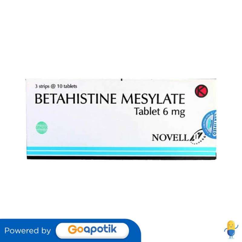 Jual BETAHISTINE NOVELL 6 MG BOX 30 TABLET di Seller Apotek Johor 12 ...