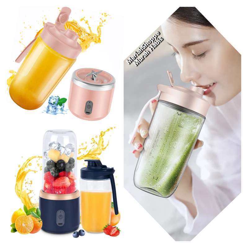 Jual blender juicer USB portable 6 mata pisau rechargeable travel cup ...