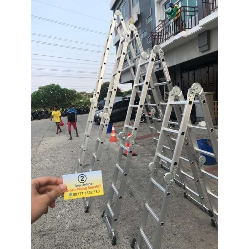 Promo Tangga Multifungsi 5.8 Meter Tangga Lipat Tangga Alumunium AMG ...