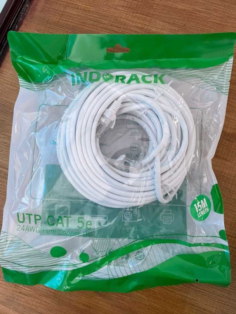 Promo Indorack Patch Cord Cat5E Kabel Lan Utp 15 Meter Rj45 Networking ...