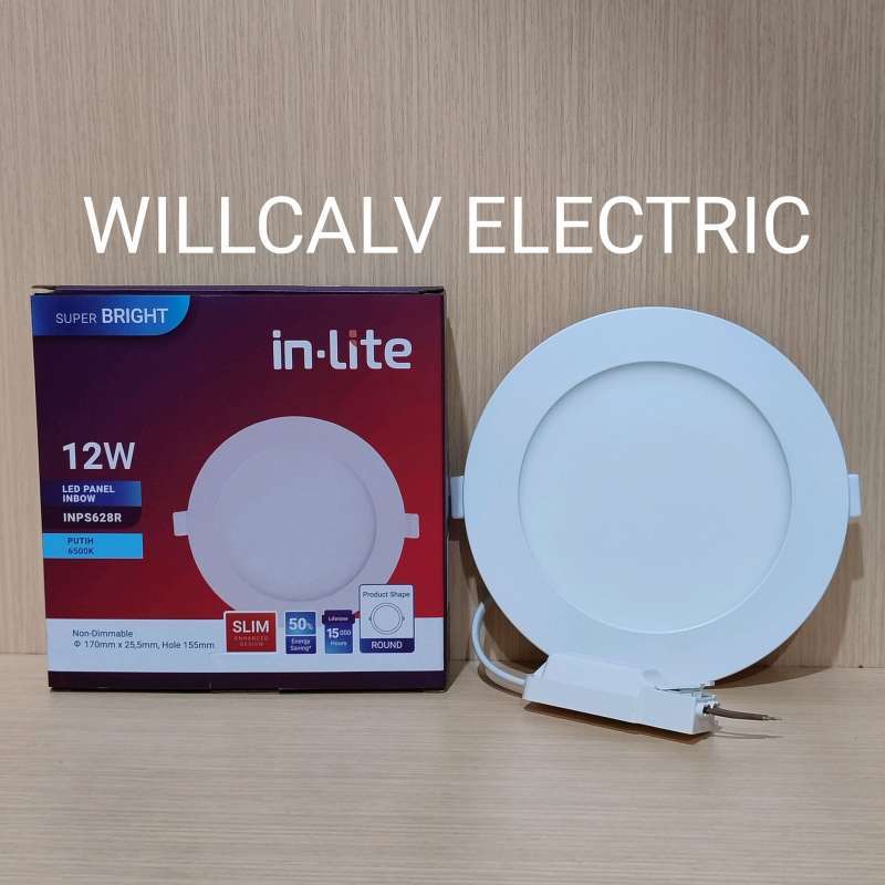 Promo Lampu Panel Inlite 12W cahaya putih 6500K / Lampu downlight led ... Promo Lampu Panel Inlite 12W cahaya putih 6500K / Lampu downlight led ...