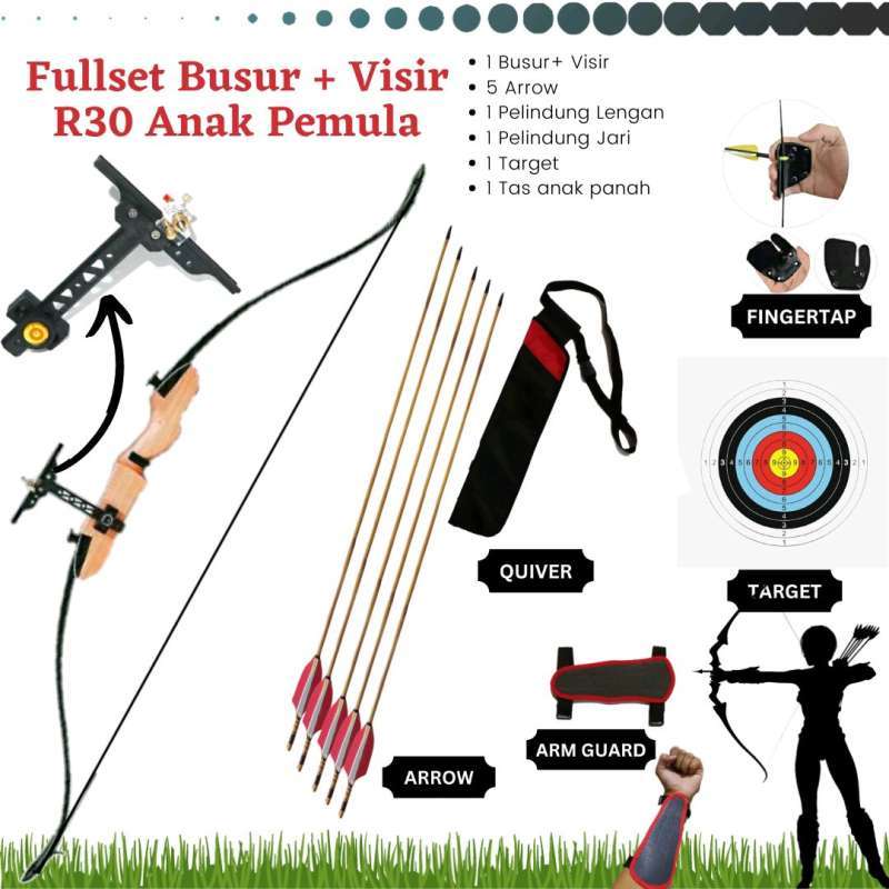 Promo Busur Panah Panahan Lengkap Visir Pemula Anak R30 Diskon 13% Di ...