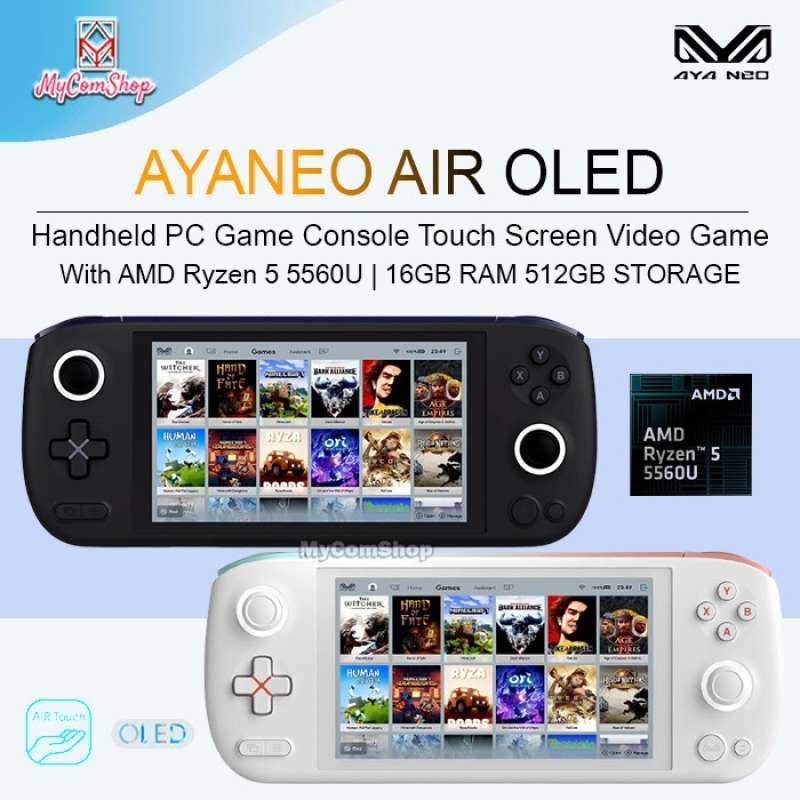 Jual AYANEO AIR OLED PC GAME CONSOLE AMD RYZEN 5-5560U 16GB 512GB di ...