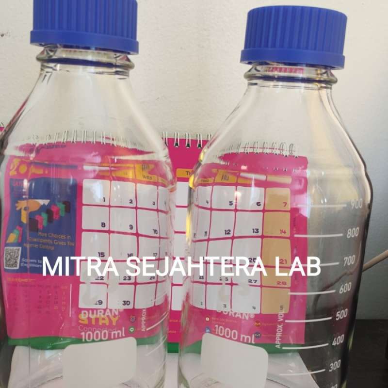 Promo Botol Laboratorium Laboratory Bottle Sampel Duran 1000ml / 1l ...