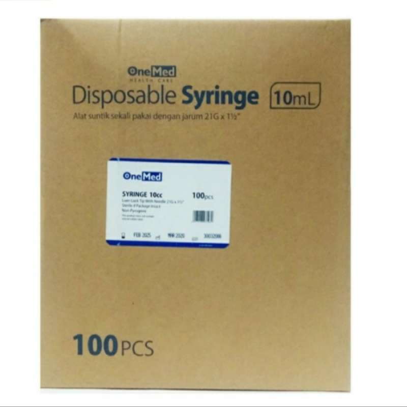 Promo Syringe Onemed 10cc/ Jarum Suntik Onemed 10ml 1 Box Isi 100pcs ...