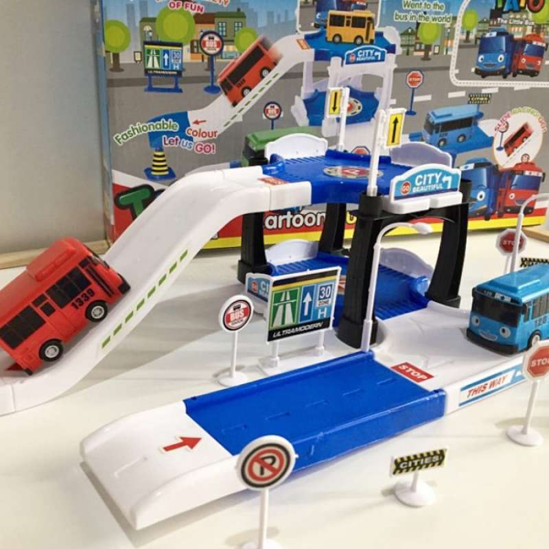 Jual Mainan Parking Lot Tayo The Little Bus Play Set Edukasi Parkir Mobil di Seller Zenonn Shop ...