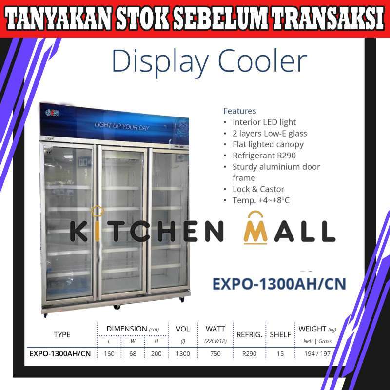 Jual GEA EXPO-1300AH/CN kulkas minuman 3 tiga pintu kaca - showcase ...
